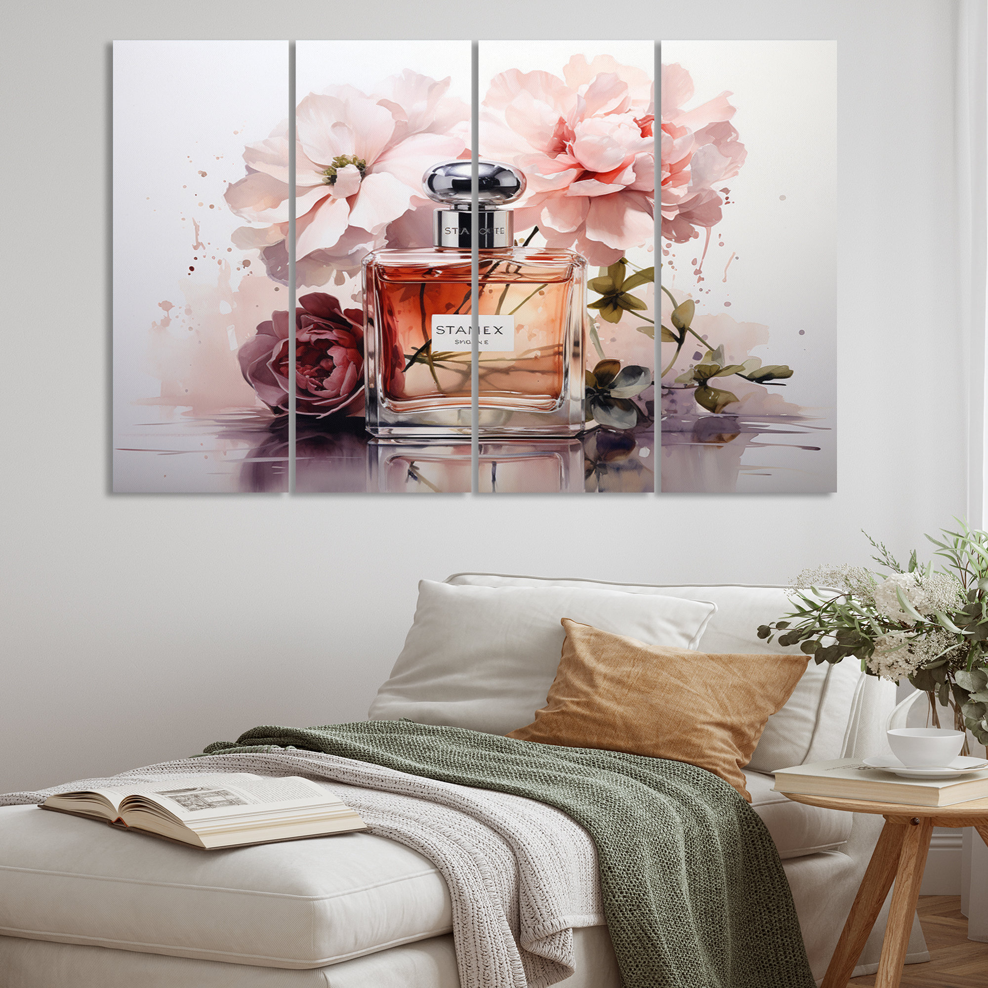 Design Art Perfume Vibrant Elegance III - Fashion Canvas Art Print - 4 Panels - Wayfair Canada